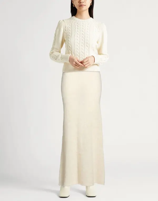 SEMICOUTURE Maxi Skirt In Mohair Wool Blend