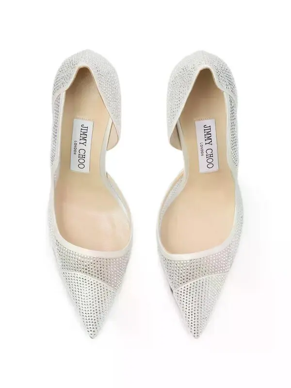 JIMMY CHOO Brigitte 100 Crystal Embellished Pumps - Neutrals