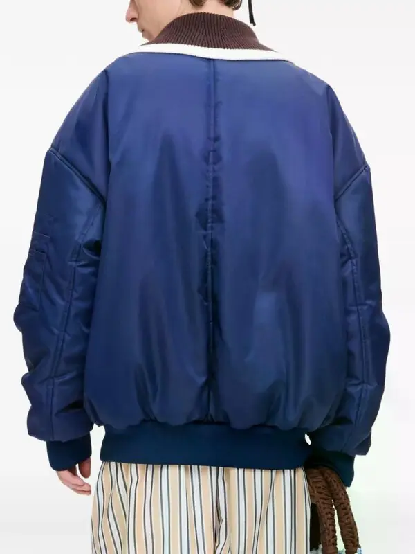 CHARLES JEFFREY Logo Embroidered Bomber Jacket