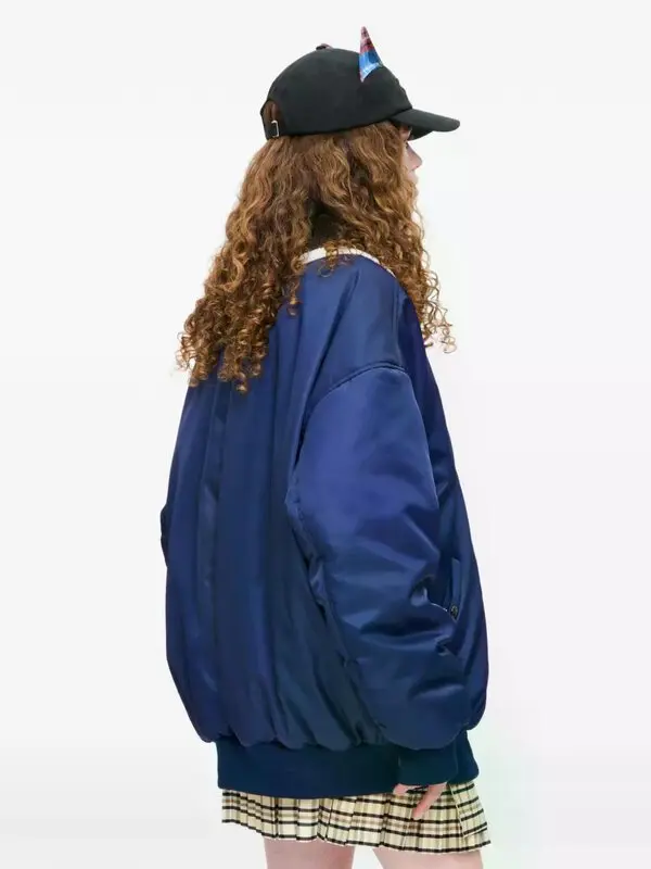 CHARLES JEFFREY Logo Embroidered Bomber Jacket