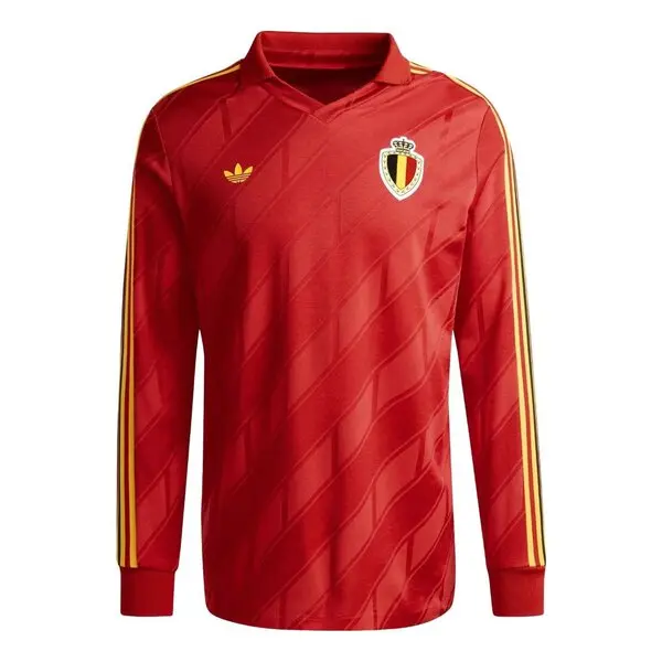 Adidas Retro Belgium Home Long Sleeve Jersey - Red
