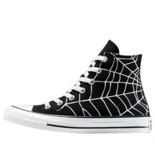 CONVERSE Chuck Taylor All Star High Top Spiderweb Sneakers - Black/white/red