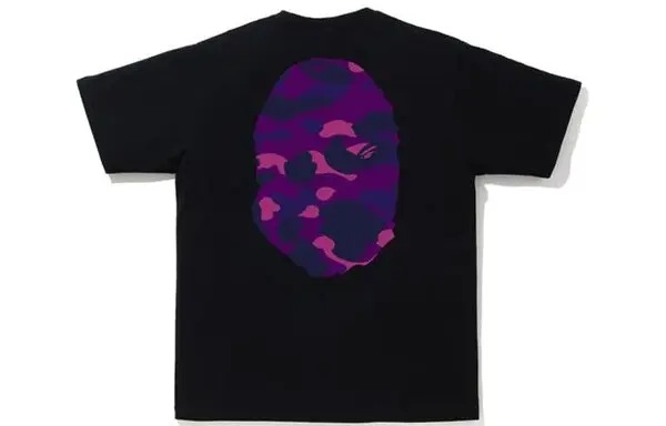 A BATHING APE Camouflage Ape Head T-shirt - Black