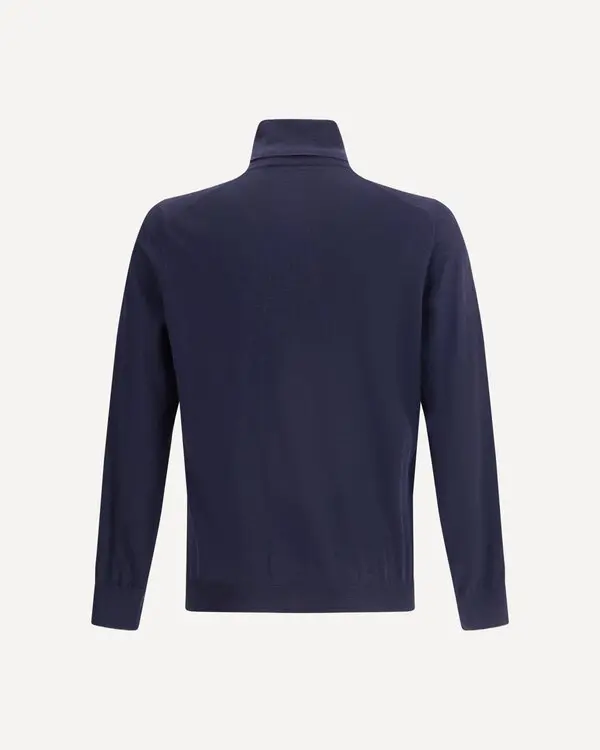 Brunello Cucinelli Wool Turtleneck Sweater - Blue