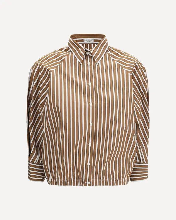 Brunello Cucinelli Striped Poplin Shirt