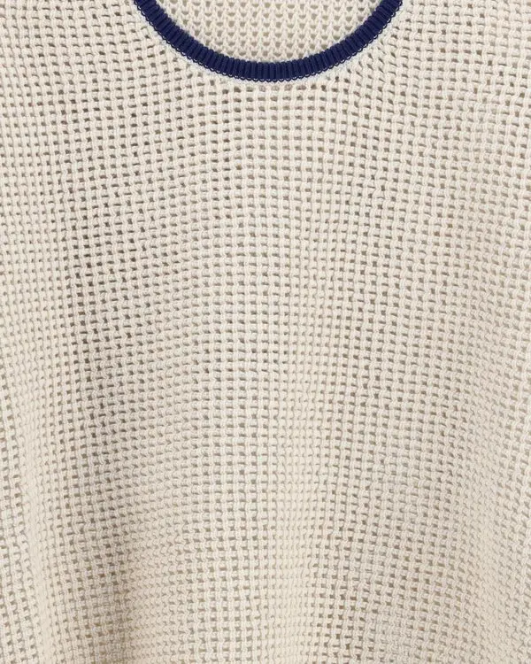 Brunello Cucinelli Cotton Mesh Knit Top