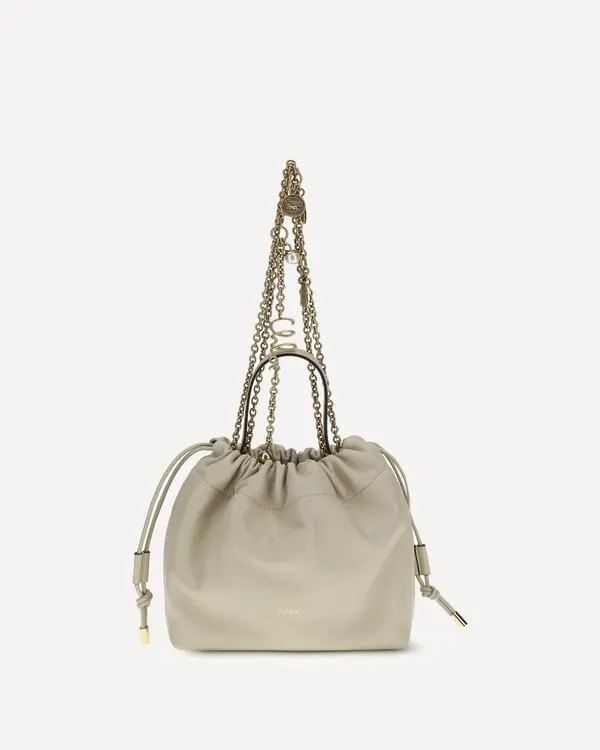 Chloé Icons Leather Chain Shoulder Bag - Cream