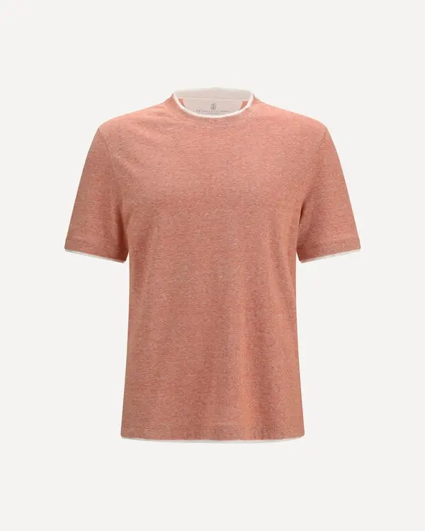 Brunello Cucinelli Short-sleeve Cotton T-shirt - Orange
