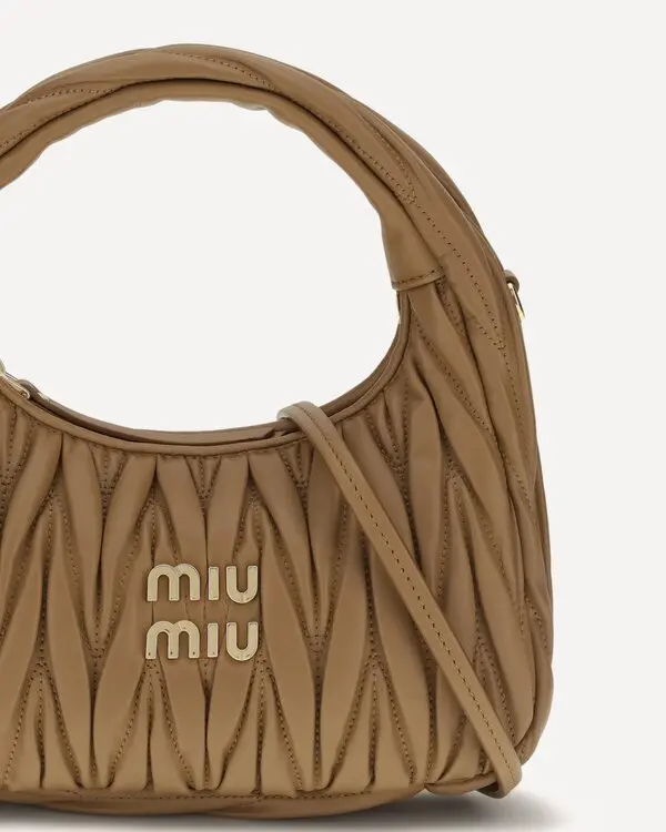 Miu Miu Wandler Hobo Handbag - Beige