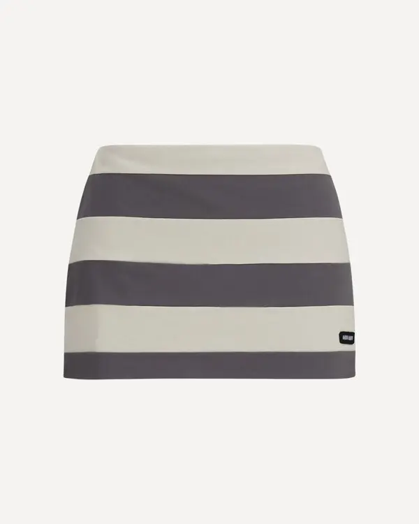Miu Miu Striped Cotton Mini Skirt