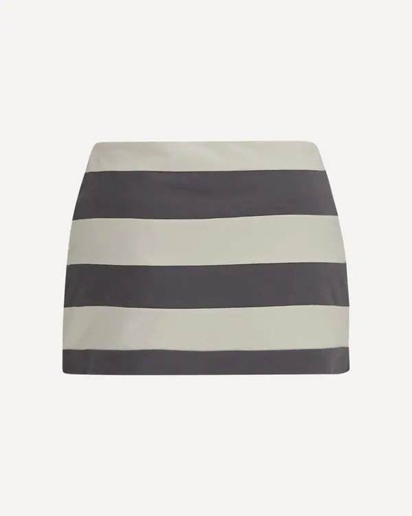 Miu Miu Striped Cotton Mini Skirt