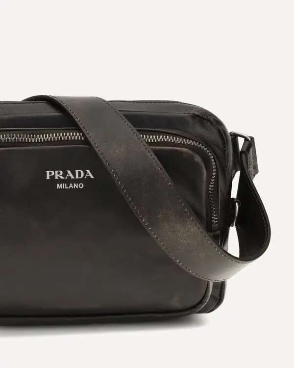 Prada Shoulder Bag In Aged-effect Nappa Leather