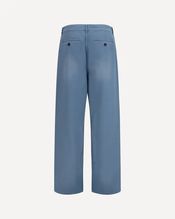 Miu Miu Garment-dyed Wide-leg Trousers - Blue