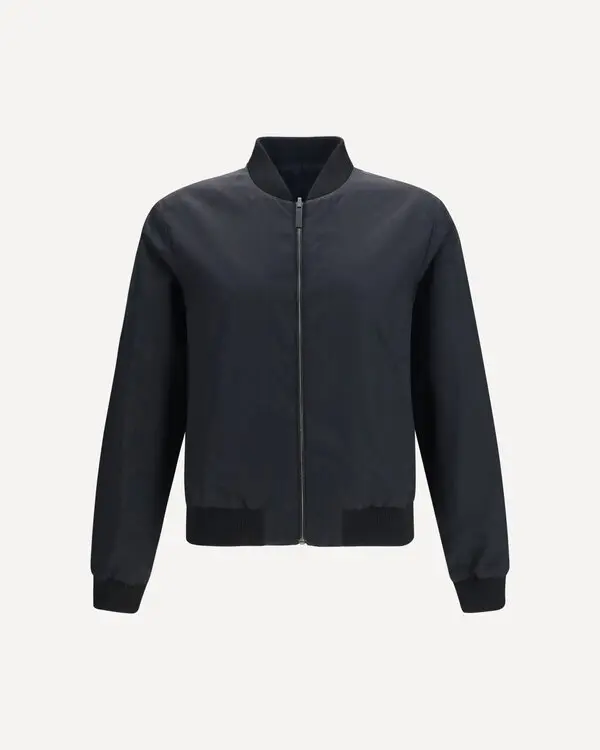 Gucci Reversible Zip Jacket In Silk Faille - Black