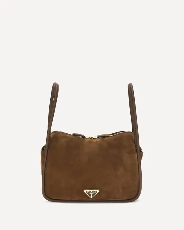 Prada Darling Suede Handbag - Brown