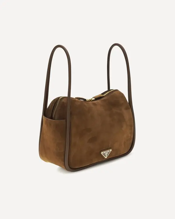 Prada Darling Suede Handbag - Brown