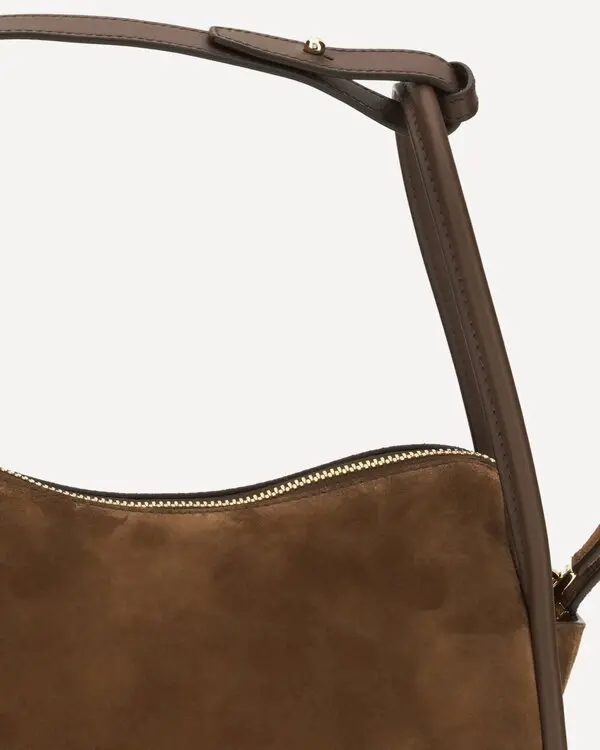 Prada Darling Suede Handbag - Brown