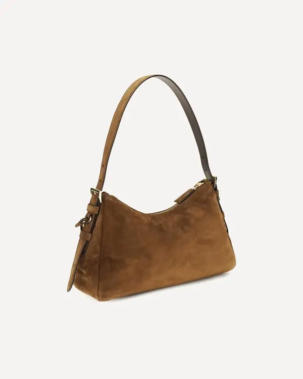 Prada Suede Shoulder Bag - Brown