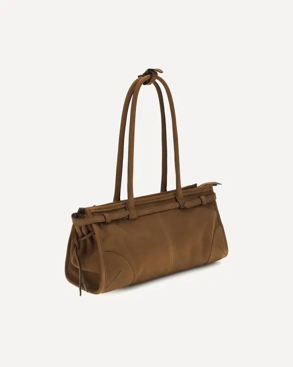 Prada Medium Bonnie Handbag In Nubuck Leather