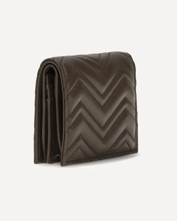 Gucci Small Gg Marmont Wallet - Brown