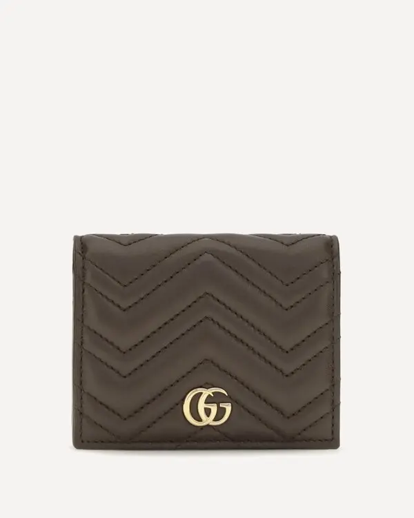 Gucci Small Gg Marmont Wallet - Brown