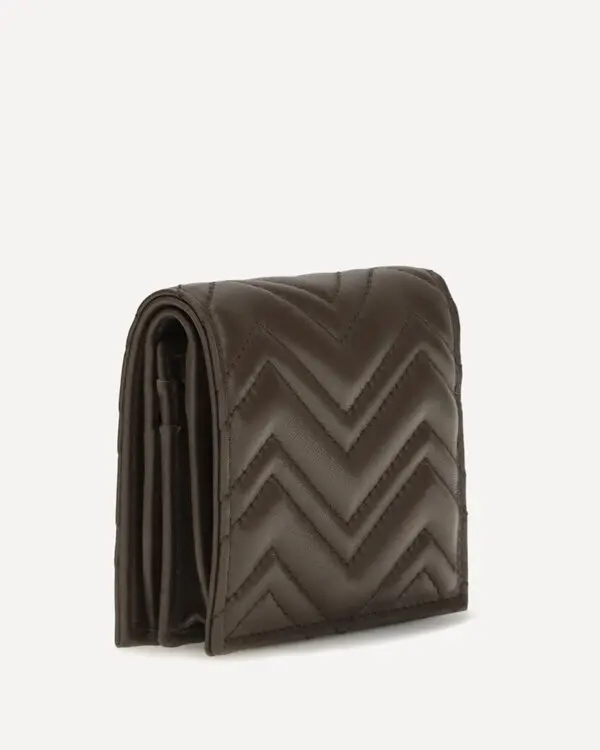 Gucci Small Gg Marmont Wallet - Brown