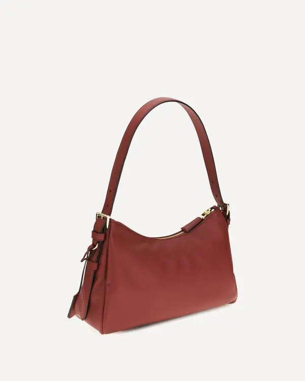 Prada Aimée Medium Leather Shoulder Bag - Red