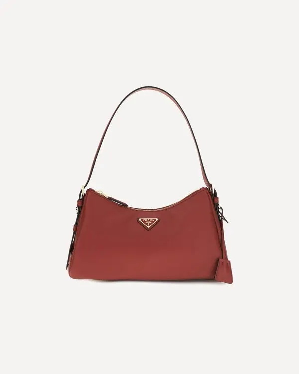 Prada Aimée Medium Leather Shoulder Bag - Red
