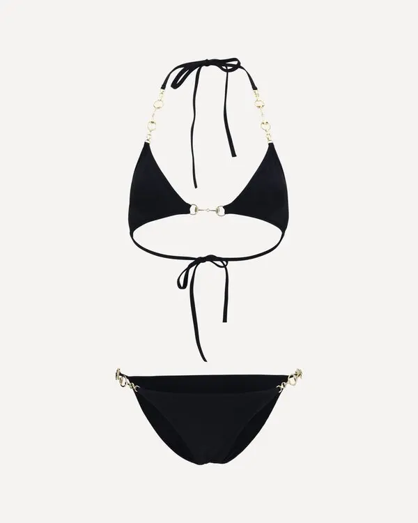 Gucci Stretch Jersey Bikini With Horsebit Detail