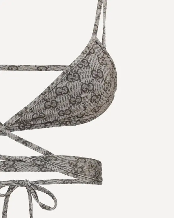 Gucci Printed Stretch Jersey Bikini - Beige