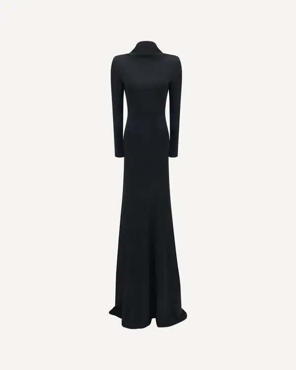 TOM FORD Long Sleeve Evening Gown - Black