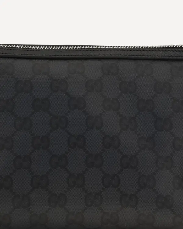 Gucci Small Essence Classic Pouch In Gg Coated Fabric