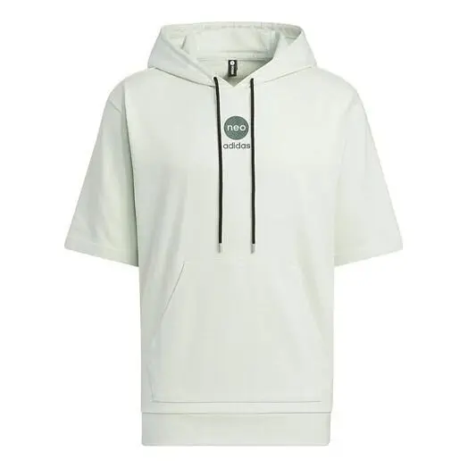Adidas Neo Short Sleeve Hoodie - Blue