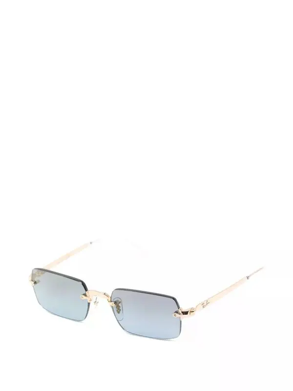 Ray-ban Rimless Rectangle-frame Sunglasses - Gold