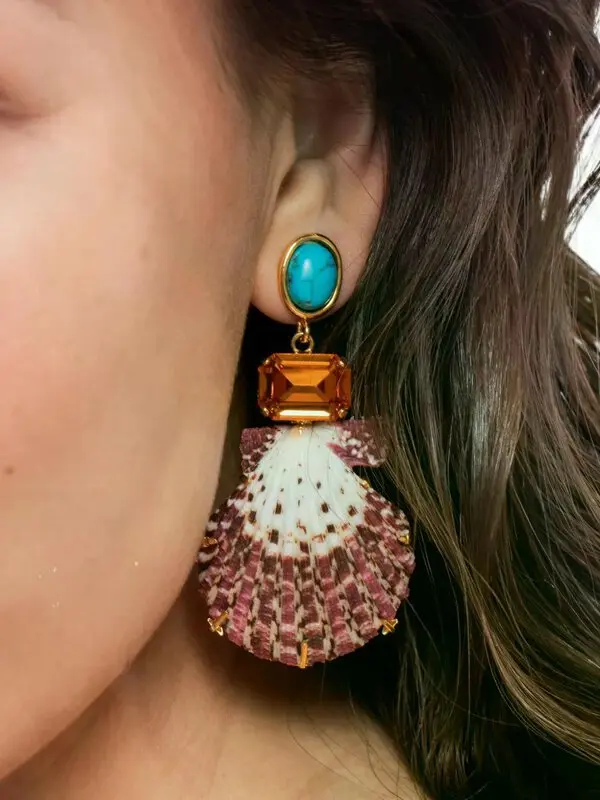 JENNIFER BEHR Meridian Shell Pendant Earrings