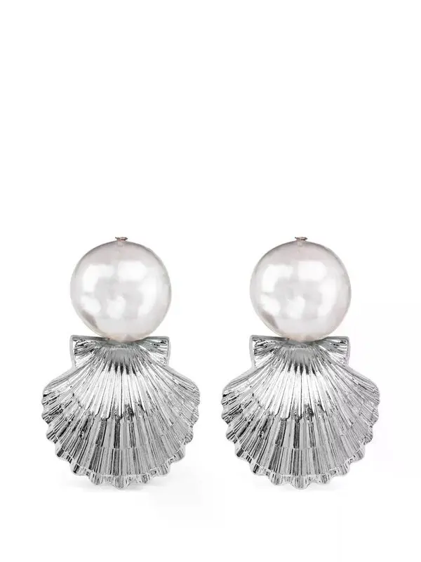 JENNIFER BEHR Laguna Shell Earrings - Silver