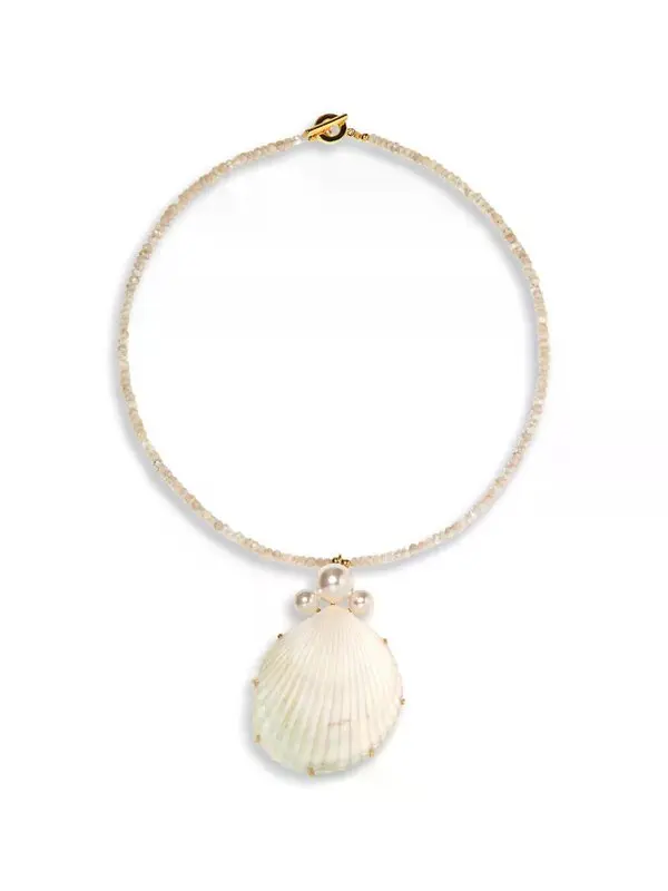 JENNIFER BEHR Shell Pendant Necklace - Gold