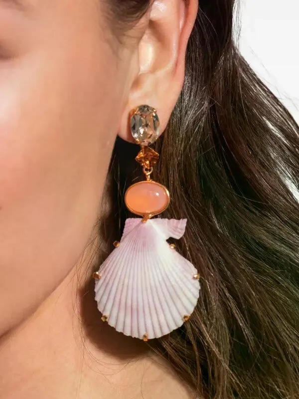 JENNIFER BEHR Adrielle Shell Drop Earrings
