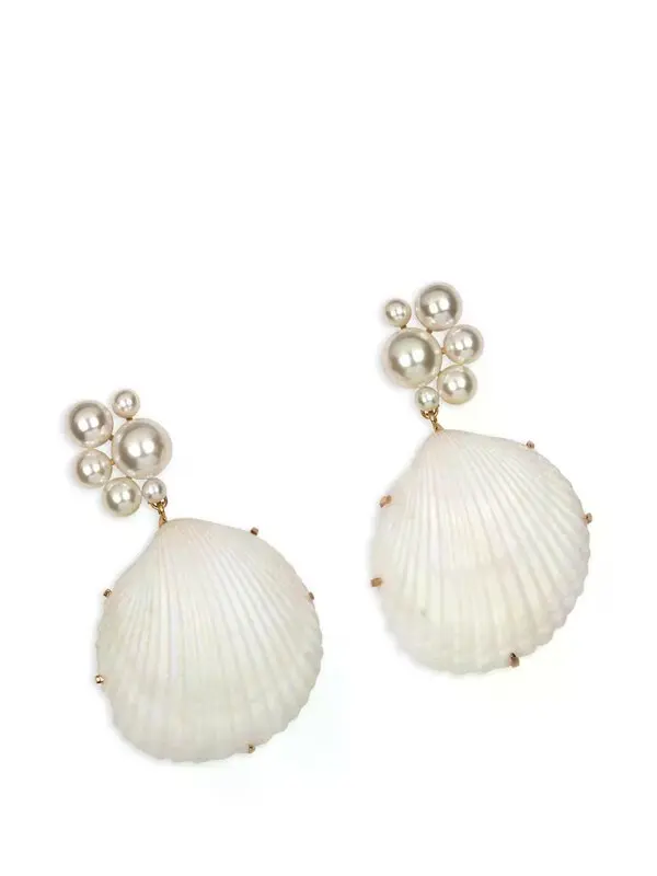 JENNIFER BEHR Sela Shell Pendant Earrings