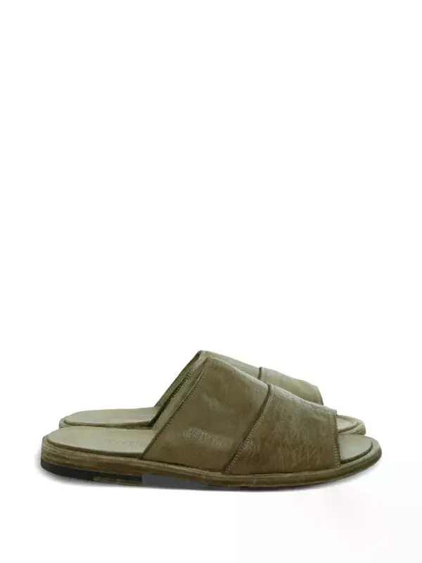 ZIGGY CHEN Crinkled Leather Sandals - Neutrals