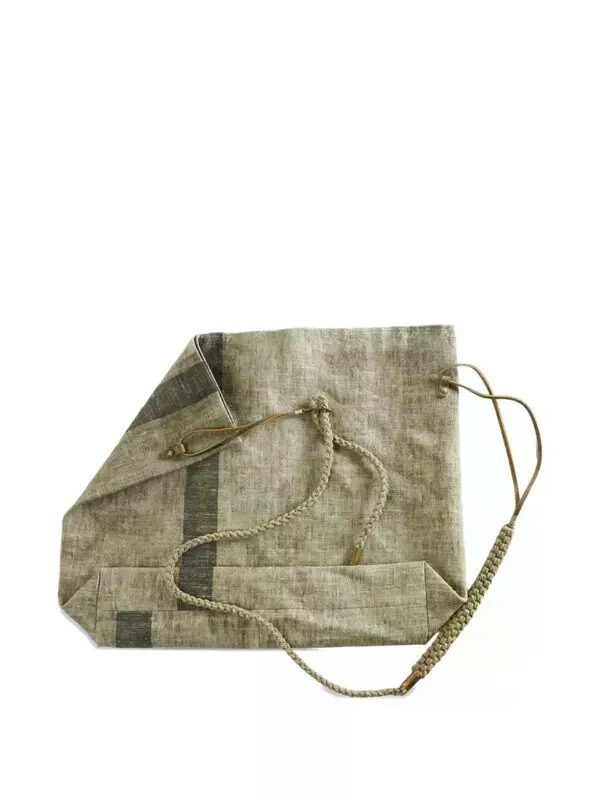 ZIGGY CHEN Braided-strap Panelled Backpack - Neutrals