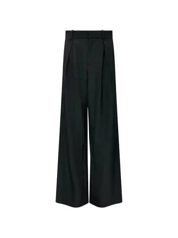 MAISON MARGIELA Wool Blend Pleated Trousers - Black
