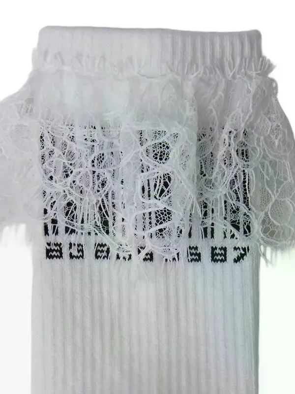 VTMNTS Lace-trim Barcode Socks