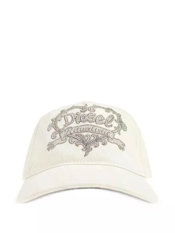 DIESEL® Rhinestone Embellished Baseball Cap - Neutrals