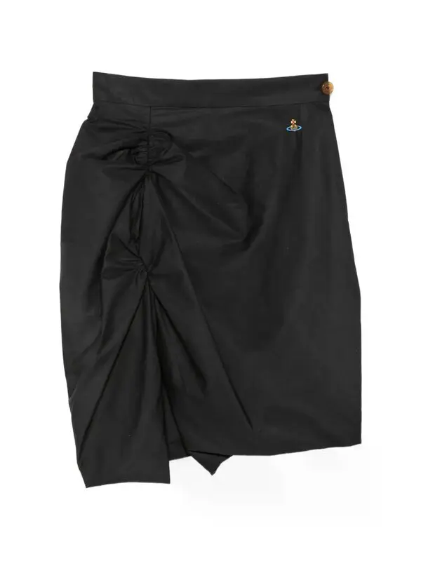 VIVIENNE WESTWOOD Ruched Asymmetric Mini Skirt - Black
