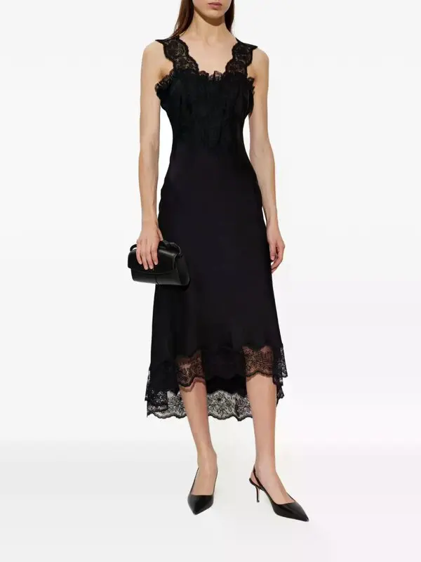 Alexander McQueen Lace Insert Midi Dress