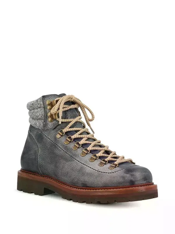 Brunello Cucinelli Leather Panelled Boots