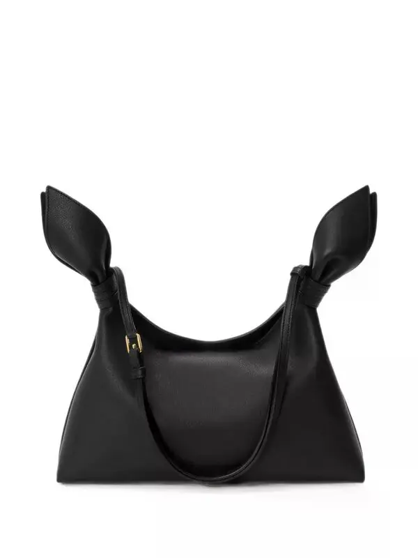 Loewe Paseo Knotted Leather Shoulder Bag - Black
