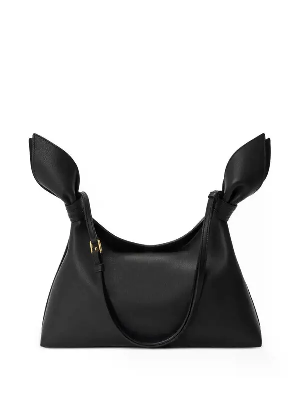Loewe Paseo Knotted Leather Shoulder Bag - Black