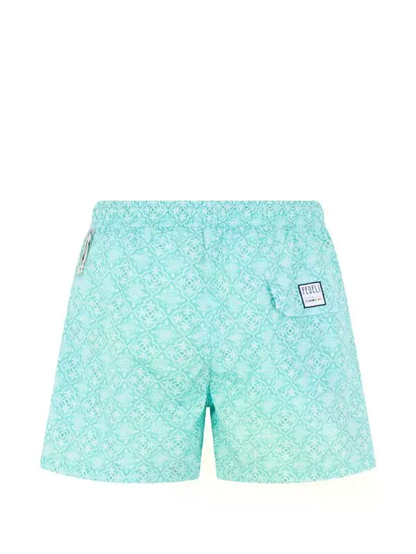 Fedeli Patterned Swim Shorts
